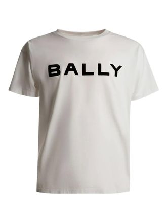 Bally t-shirt en coton &agrave; logo brod&eacute; - Blanc