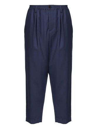 Marni pantalon plissé à lien de resserrage - Bleu