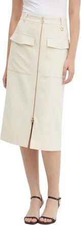 Joop Femme, Jupes, Beige, Taille: 36 FR Jupe mi-longue &agrave; poches plaqu&eacute;es