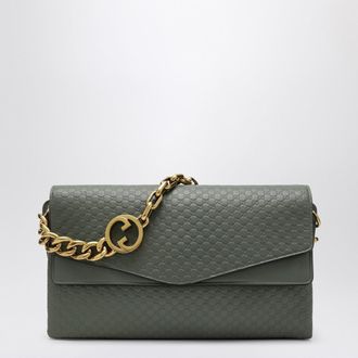 Gucci Gro&szlig;e Schultertasche mit Kette in Salbeigr&uuml;n