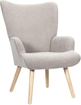 The Home Deco Factory HD0488, Ergonomischer, komfortabler Bouclette-Wohnzimmersessel, Elegantes und praktisches Design, ideal für Wohnzimmer oder Büro, Maße 68 x 96 x 75 cm