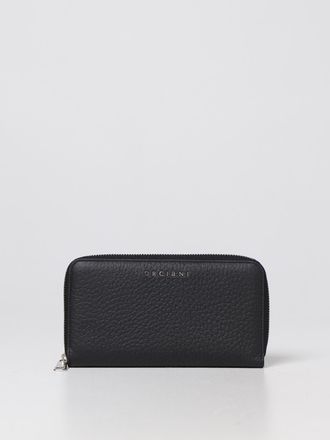 Orciani Gro&szlig;e Continental-Brieftasche aus geh&auml;mmertem Leder mit Rundum-Rei&szlig;verschluss
