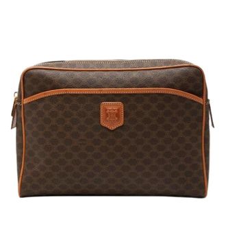 Celine Sac pochette en toile Pre-owned - Femme - Pre-owned - Brun - Taille: ONE Size