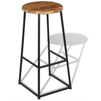 vidaXL vidaXL Tabourets de bar lot de 2 bois de teck massif