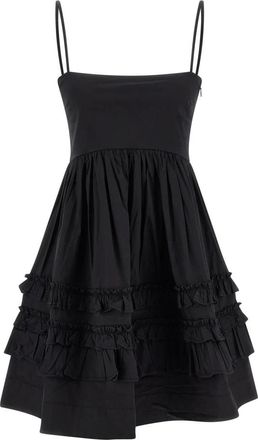 Ganni Femme, Robes, Noir, Taille: 38 FR Mini Frill Dress