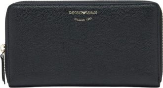 Emporio Armani Femme, Accessoires, Noir, Taille: ONE Size Portefeuille zipp&eacute;