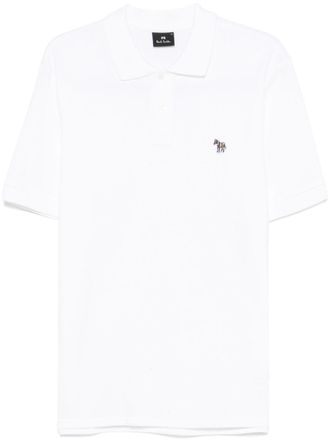 Paul Smith polo &agrave; patch Zebra - Blanc