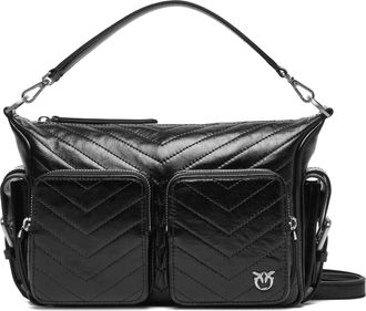 Pinko Handtasche PINKO Cargo Camera Bag Al 25-25 PLTT 105110 A2JC Schwarz