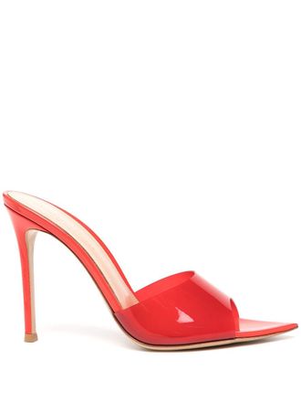 Gianvito Rossi sandales Elle &agrave; design transparent - Rouge