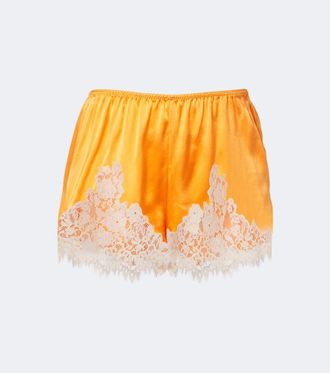 D&ocirc;en D&ocirc;en Short Iona en satin de soie &agrave; dentelle