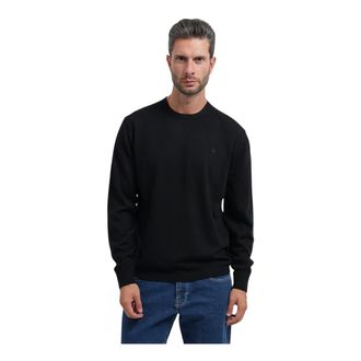 Calvin Klein Pull classique en laine m&eacute;rinos - Homme - Pulls - Noir - Taille: 2XL