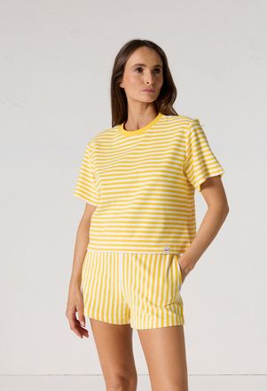 Jott Top &eacute;ponge Jaune abeille ray&eacute; Silica stripe - Taille S