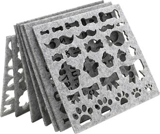 DOITOOL 7 St&uuml;ck Teiliges DIY Filz Schablonen f&uuml;r Nadel Filzen mit Verschiedenen Motiven Wiederverwendbare Filzformen Praktisches Stickerei Werkzeug f&uuml;r Anf&auml;ng