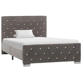 vidaXL Cadre de lit sans matelas gris velours 100x200 cm Vidaxl