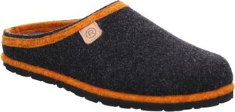 Rohde Herren Pantoffel Filz Hausschuh Wechselfu&szlig;bett Weite G H.Meran 6910, Gr&ouml;&szlig;e:46 EU, Farbe:Schwarz