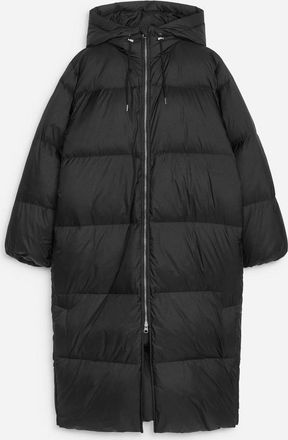 Arket Langer Upcycled Down Mantel -Schwarz