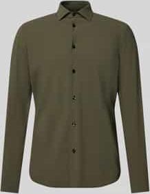 Cruna Slim Fit Business-Hemd mit Knopfleiste