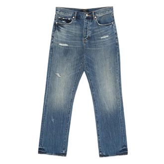 Purple Five-pocket Blue Jeans