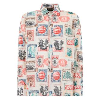 Billionaire Boys Club Bedrucktes Leinenhemd mit Stempel-Motiv - - Shirts - Herren - Mehrfarbig - 2XL