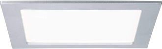 Paulmann Leuchten 92078 Einbaupanel LED eckig 18 W 4000 K, Plastik, chrom matt, 22 x 22 x 0.5 cm