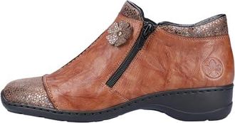 Rieker 58388-01, Femme Mocassin Marron Clair bi-matière - 39 EU