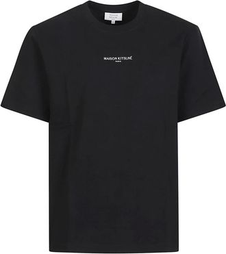 Maison Kitsun&eacute; Homme, Tops, Noir, Taille: M Paris Comfort T-Shirt