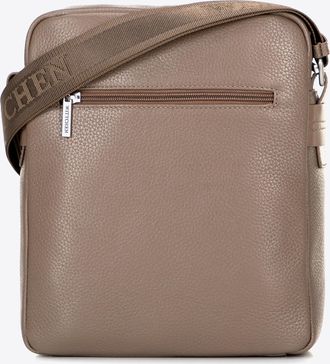 Wittchen Herren-Umh&auml;ngetasche aus echtem Leder, gro&szlig;, taupefarben