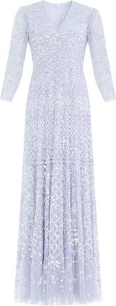 Needle & Thread Femme, Robes, Bleu, Taille: 34 FR Isabella Diamond Maxi Dress