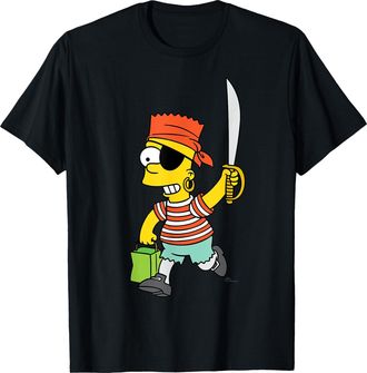 The Simpsons Halloween Bart Pirate Costume Trick or Treat T-Shirt