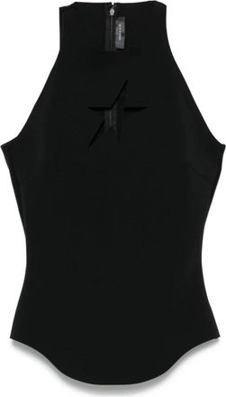 MUGLER Femme, Tops, Noir, Taille: 40 FR D&eacute;bardeur D&eacute;coup&eacute;