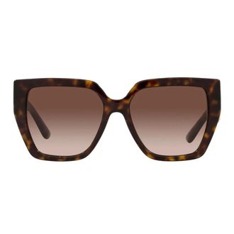 Dolce & Gabbana Quadratische Oversized-Sonnenbrille mit Metall-Logo - - Accessories - Damen - Braun - 55 MM