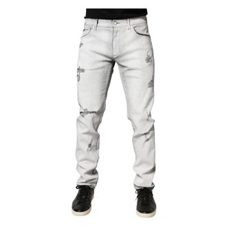 Dolce & Gabbana Homme, Jeans, Blanc, Taille: M Jeans Slim-fit