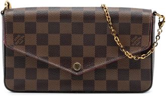 Louis Vuitton Hobo Bags - Damier Ebene Pochette Felicie - Gr. unisize - in Braun - f&uuml;r Damen