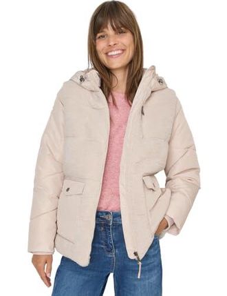 Cecil 2005475 Veste en Peluche avec mélange de Structures, Teddy Vanilla White, M Femmes