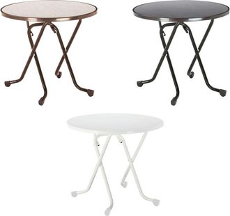 Best Freizeitm&ouml;bel Best Dublin Dinning Tisch Gartentisch Beistelltisch Balkontisch rund 80 x 73 cm