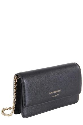 Emporio Armani Hobo Bags - Rectangular Garnet Leather Mini Bag - Gr. unisize - in Grau - f&uuml;r Damen