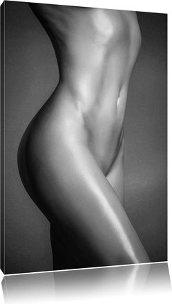 Pixxprint nackter Frauenkörper, Größe: 100x70cm, Leinwandbild, fertig gespannt, Wandbild, Dekoration, Kunstdruck, kein Poster