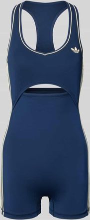 adidas Slim Fit Sport-Jumpsuit mit Kontraststreifen