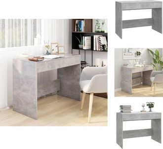 vidaXL Vidaxl - Schreibtisch Betongrau 101x50x76,5 cm Holzwerkstoff - Schreibtisch - Bürostuhl - Homeoffice - Arbeitsplatz - Holzwerkstoffmöbel