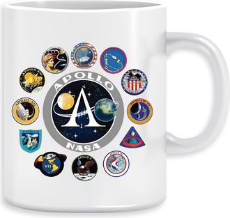 Vendax Apollo Missions Patch Badge - Nasa Program Kaffeebecher Becher Tassen Ceramic Mug Cup