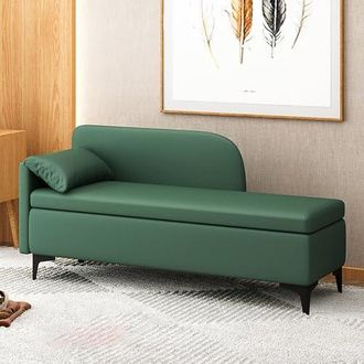 Generic Banc de rangement ottoman pour chambre &agrave; coucher, coussin confortable en &eacute;ponge haute r&eacute;silience, dossier pour plus de soutien, solution de rangement 