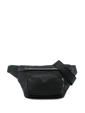 Emporio Armani sac banane &agrave; plaque logo - Noir