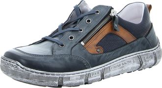 Krisbut 5707-3 Schn&uuml;rhalbschuh Glattleder Herren in blau-Kombi - Gr. 42