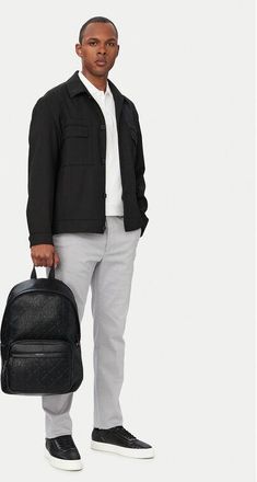 Calvin Klein Rucksack Emblem Aop Deboss Round Backpack LV04D3560G Schwarz