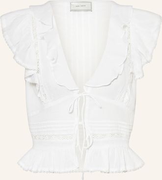 Neo Noir Neo Noir Blusentop Netali Mit Volants weiss