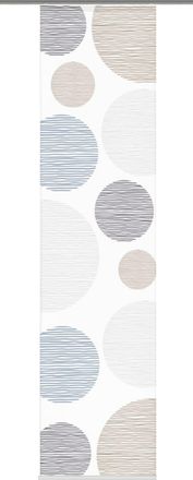 Vision S 84553 | Schiebegardine Borden | halb-transparenter Stoff in Bambus-Optik | 260x60 cm | Farbe: (blau-grün)