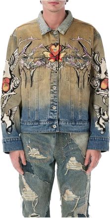 Who Decides War by Ev Bravado Homme, Vestes, Multicolore, Taille: M Dove Trucker