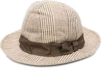 Giorgio Armani chapeau à ruban (années 1990) - Tons neutres