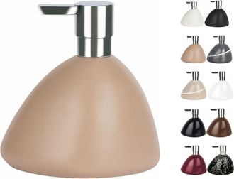 Spirella Seifenspender Etna Flüssigseifen-Spender Polyresin Steinoptik Bahama Beige 400ml, Unique