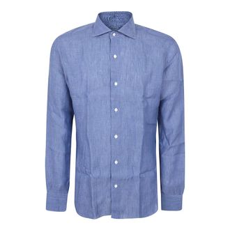 Barba Homme, Chemises, Bleu, Taille: 5XL Chemise en lin